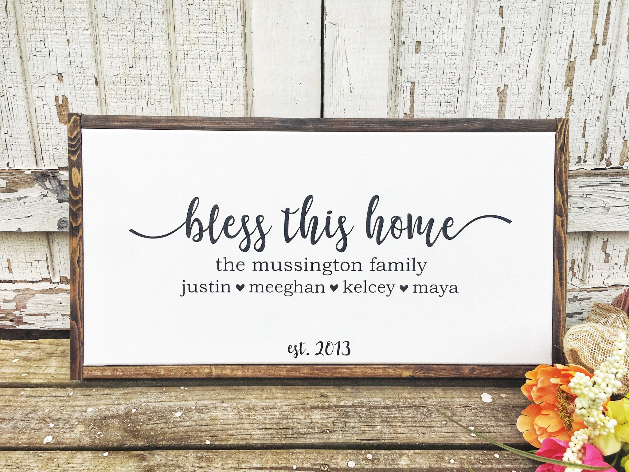 This is Home Canvas Name Sign – TheWoodenFrame